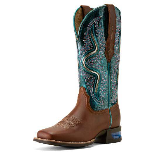 Ariat Captivate Wide Square Toe Western Boot VINTAGE CARAMEL STRIKING ...